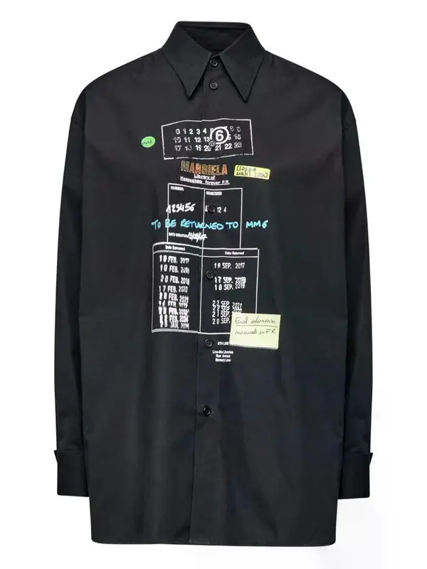 MAISON MARGIELA Graphic Print Long Sleeve Shirt