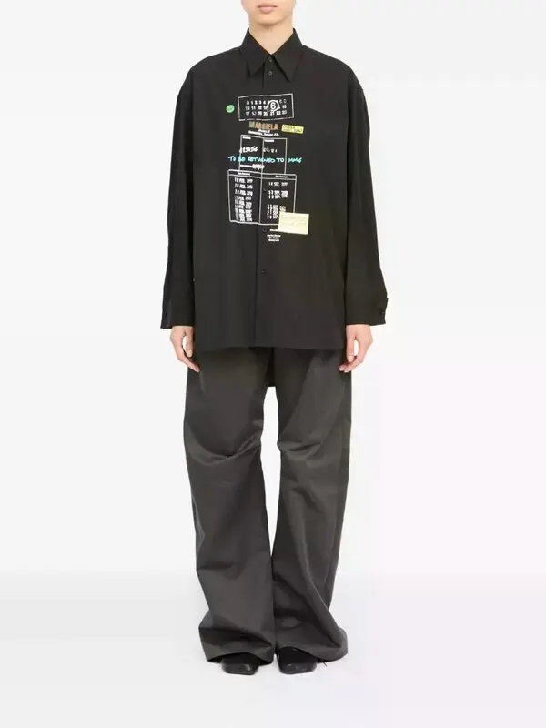 MAISON MARGIELA Graphic Print Long Sleeve Shirt