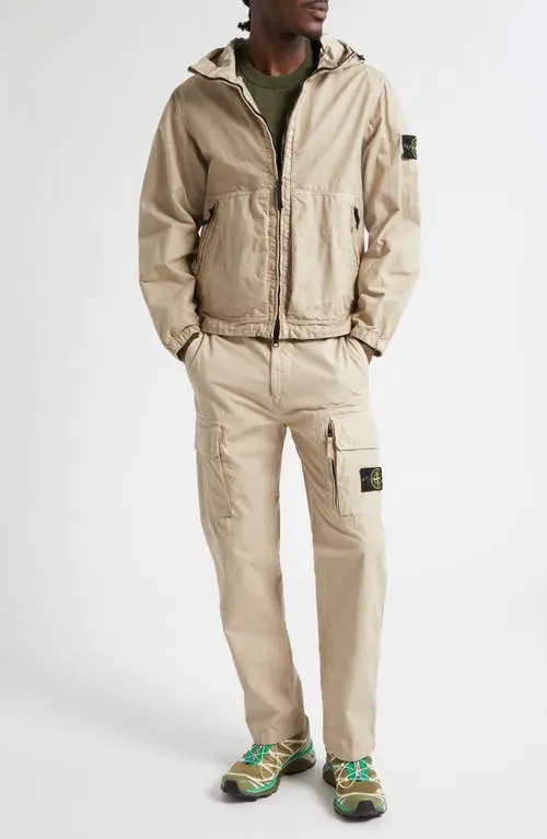 Stone Island Hooded Water Repellent Jacket - Desert