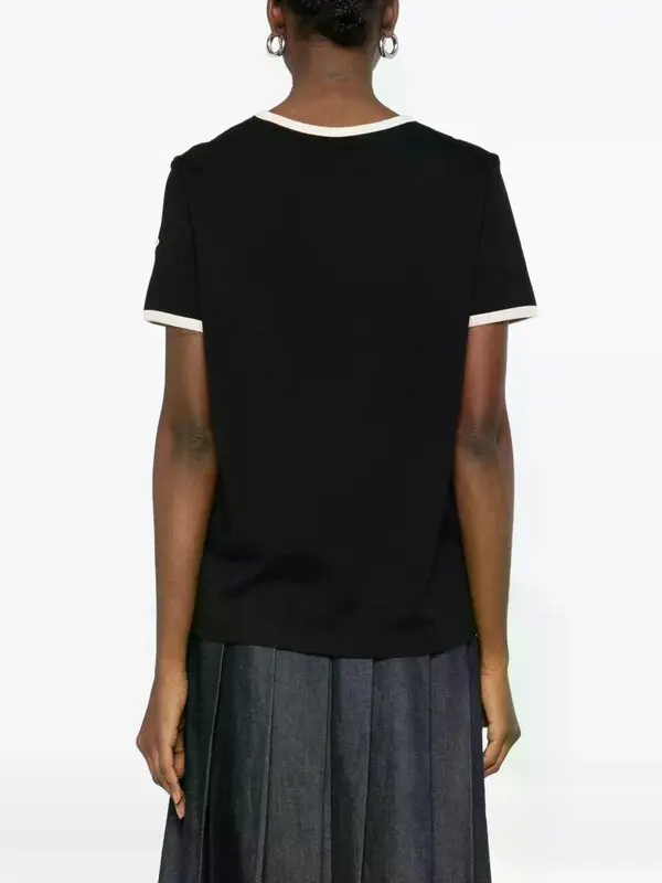 Moncler Logo Embroidery Pocket T-shirt - Black