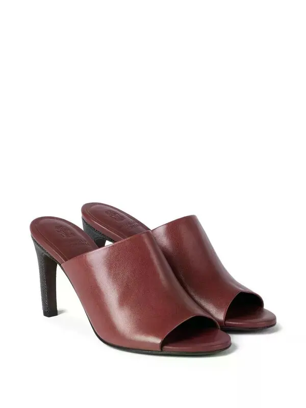 Brunello Cucinelli Monili-embellished Heeled Mules