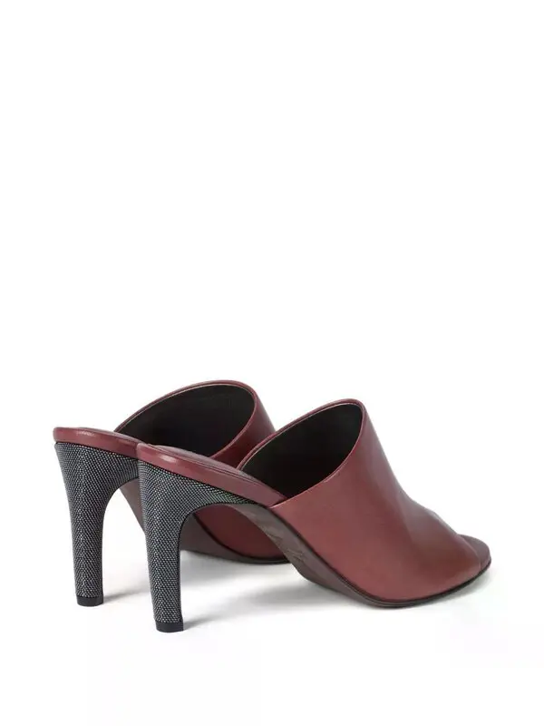 Brunello Cucinelli Monili-embellished Heeled Mules