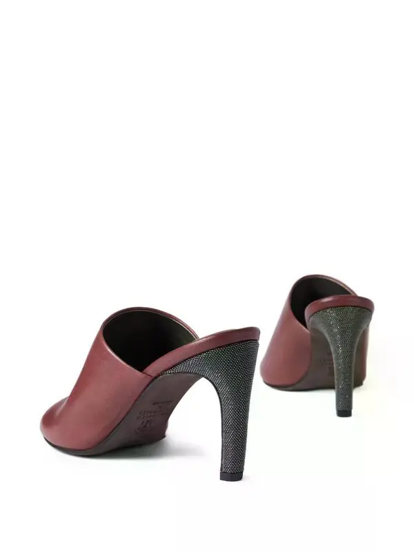 Brunello Cucinelli Monili-embellished Heeled Mules