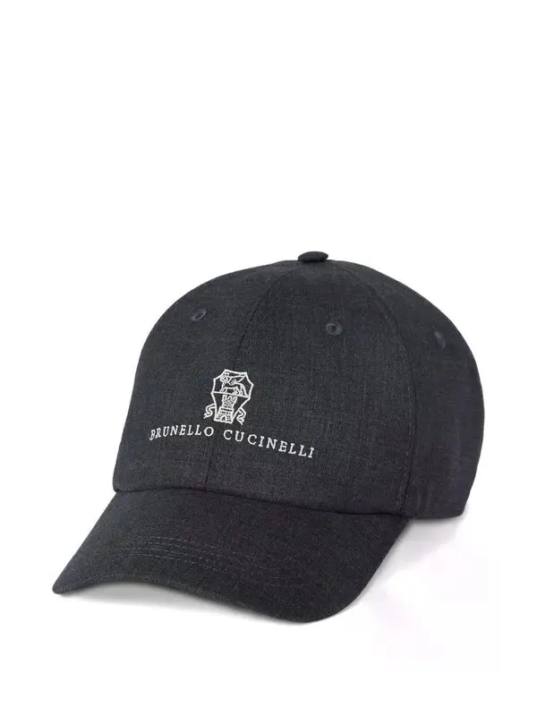 Brunello Cucinelli Embroidered Baseball Cap - Grey