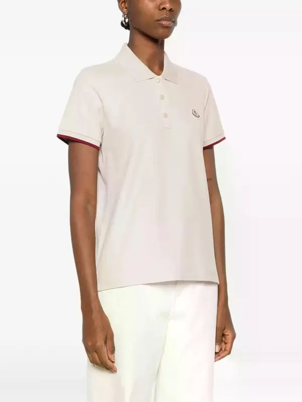 Moncler Short-sleeve Polo Shirt - Neutrals