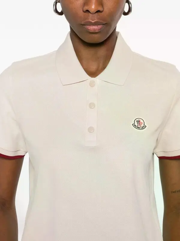 Moncler Short-sleeve Polo Shirt - Neutrals