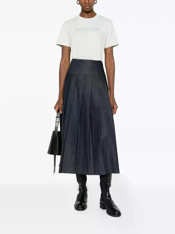 Moncler Logo-embroidered T-shirt - Neutrals