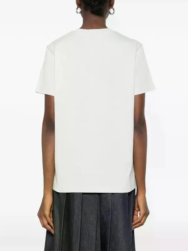Moncler Logo-embroidered T-shirt - Neutrals