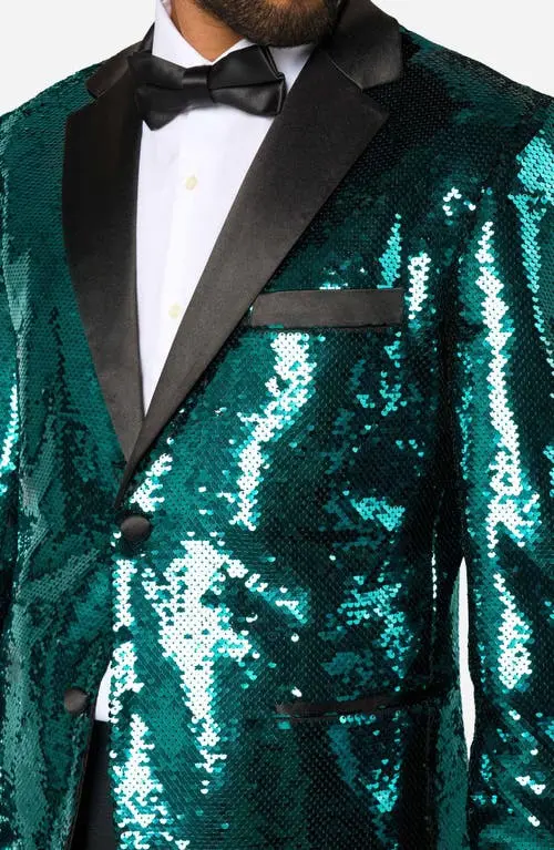 Opposuits Terrific Teal Sequin Embellished Dinner Jacket