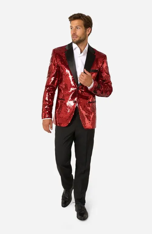 Opposuits Radiant Sequin Embellished Dinner Jacket - Red