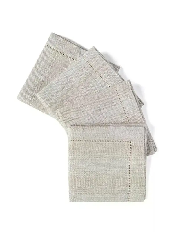 Brunello Cucinelli Striped Linen Napkins - Neutrals