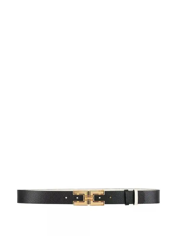 Elisabetta Franchi Logo Buckle Belt - Black