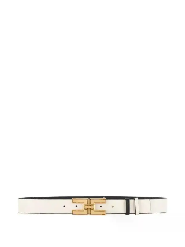 Elisabetta Franchi Logo Buckle Belt - Black