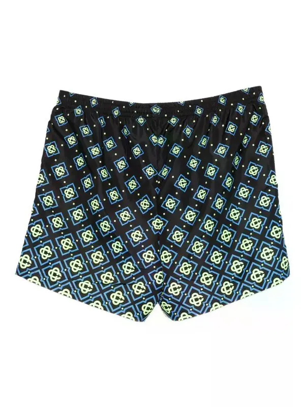 Casablanca Monogram-print Swim Short - Black