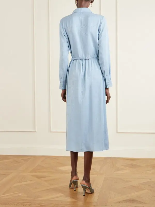 gucci dress blue Belted Silk-Satin Jacquard Shirt - Black Velvet Dresses | Size:XL Petite Pink Multi wear aesthetics gucci red dress