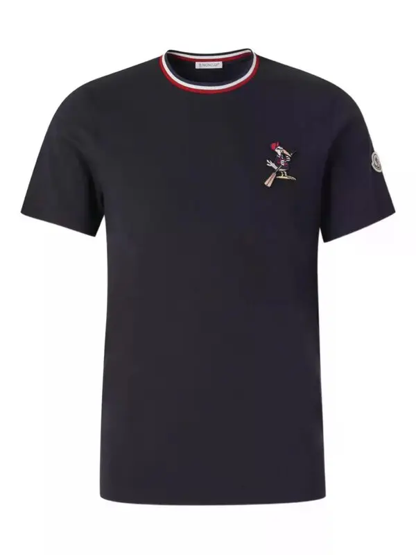 Moncler Embroidered Ribbed T-shirt
