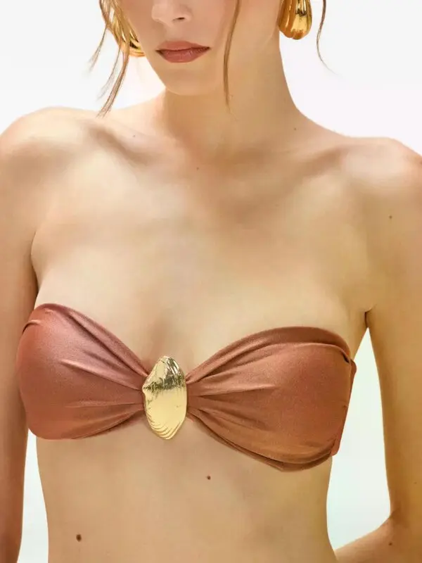 PatBO Seashell Bandeau Bikini Top