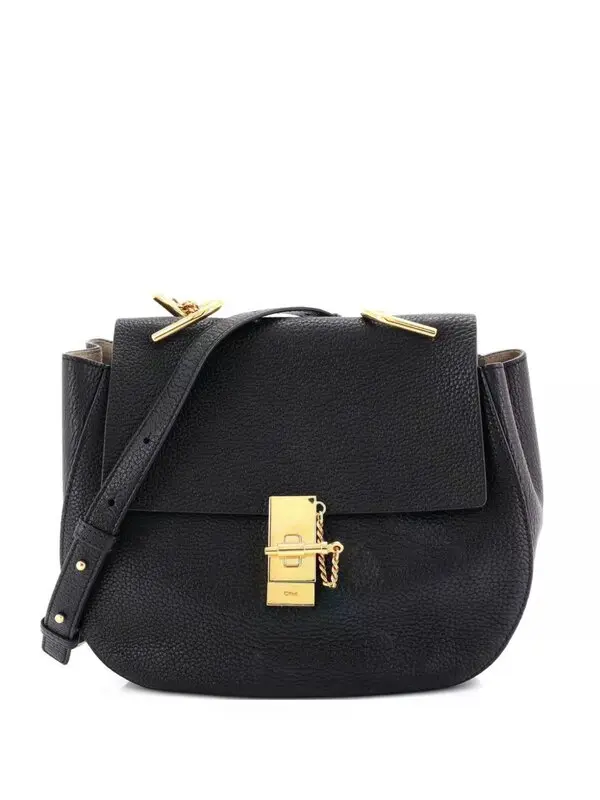 Chloé Drew Leather Medium Crossbody Bag - Black