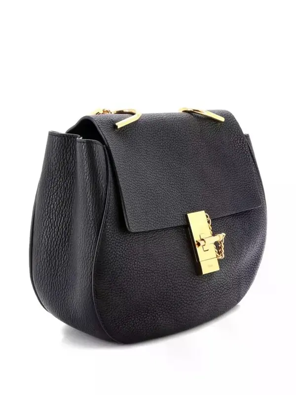Chloé Drew Leather Medium Crossbody Bag - Black