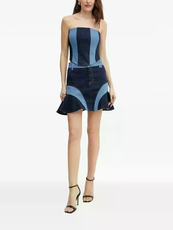 FRACOMINA Panelled Strapless Top