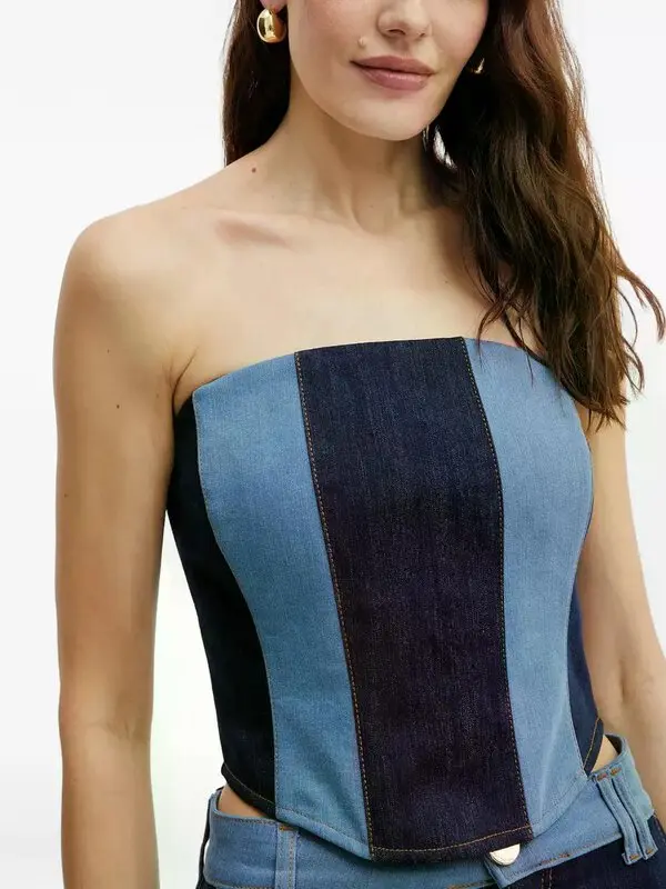 FRACOMINA Panelled Strapless Top