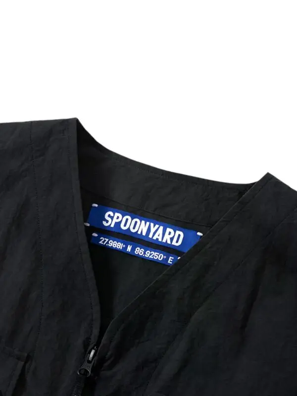 SPOONYARD V-neck Jacket With Pockets - Black