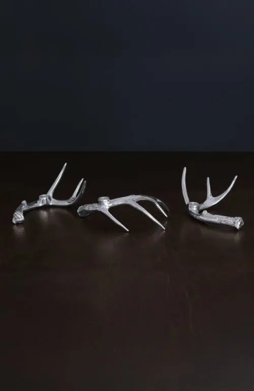 BEATRIZ BALL COLLECTION Western Antler Candlestick Set Of 3