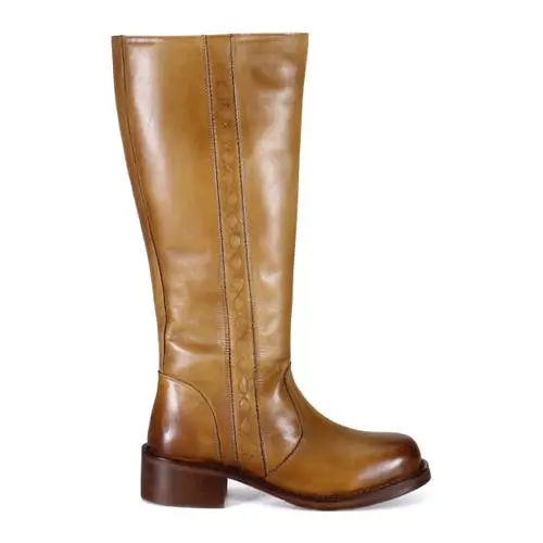 DIBA TRUE Leather Tall Riding Boot - Tan