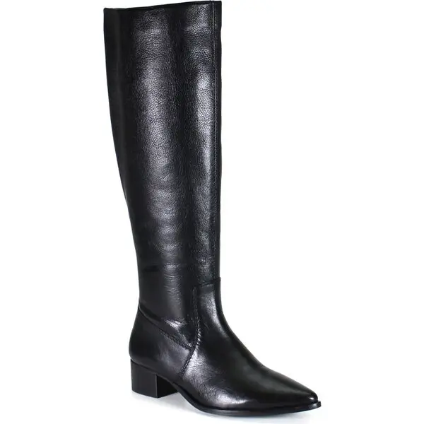 DIBA TRUE Dig Ital Leather Knee High Boots By - Black