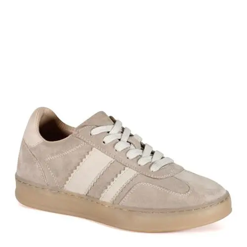 DIBA TRUE Jon Qwill Lace-up Suede Sneaker - Taupe/bone