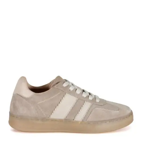 DIBA TRUE Jon Qwill Lace-up Suede Sneaker - Taupe/bone