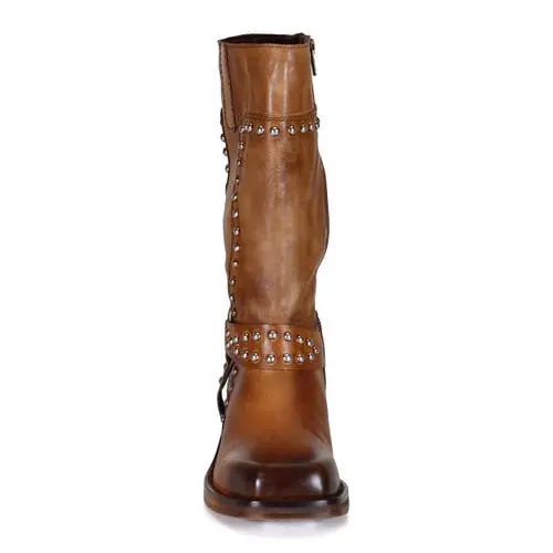 DIBA TRUE Val Uable Leather Mid-calf Studded Harness Boots