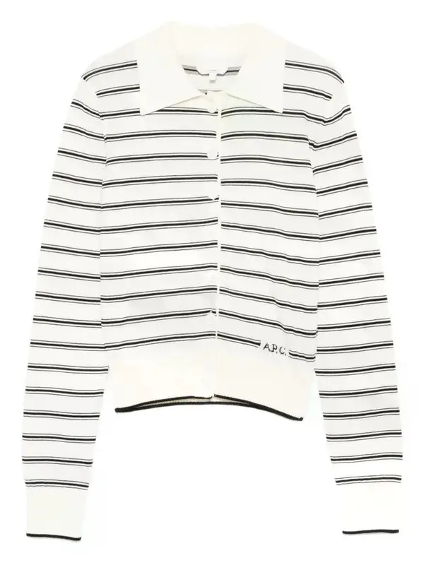 A.p.c. Polo-collar Cardigan - White