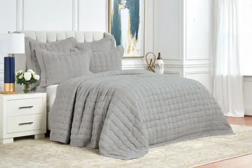 ELISABETH YORK Danette Shale Quilt - Gray