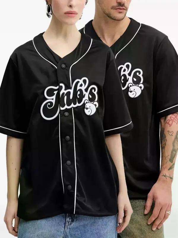 INBETWEENERS Appliqué Trimmed Shirt - Black