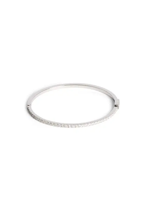 COEUR DE LION Eternal Love Crystal Bangle - Silver