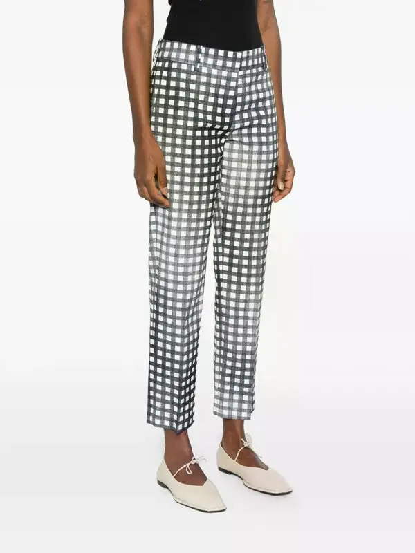 Ermanno Scervino Gingham Trousers - Black