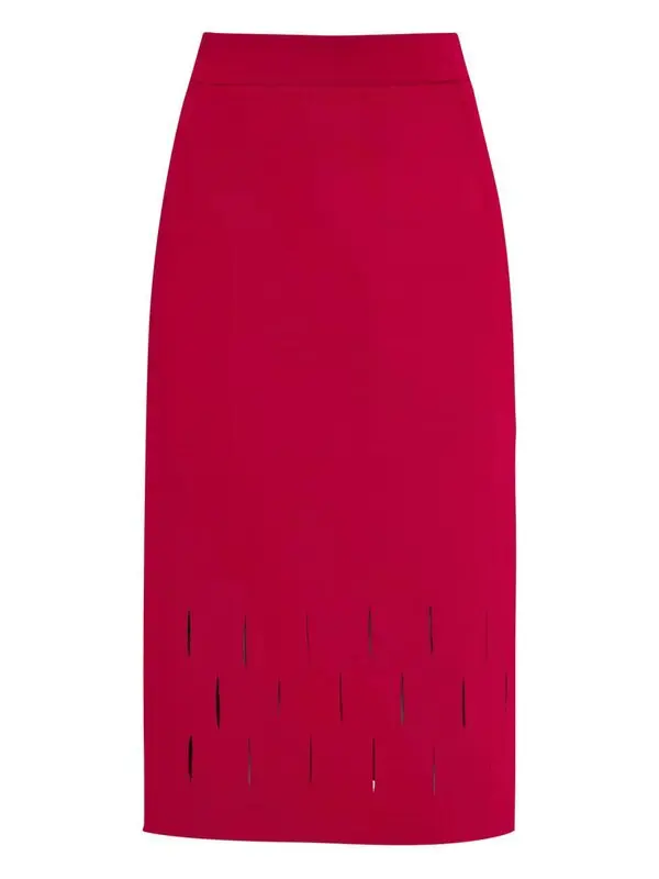 GLORIA COELHO Laser-cut Midi Skirt