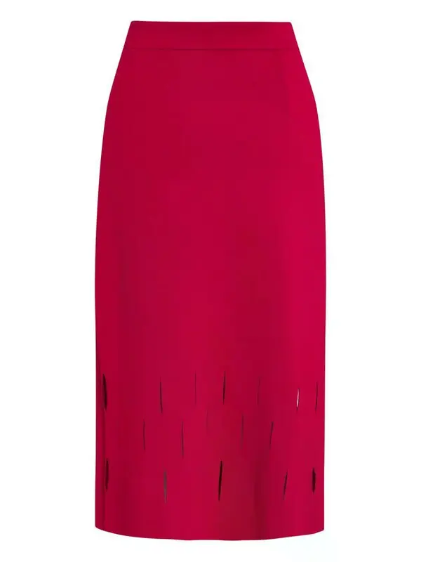 GLORIA COELHO Laser-cut Midi Skirt