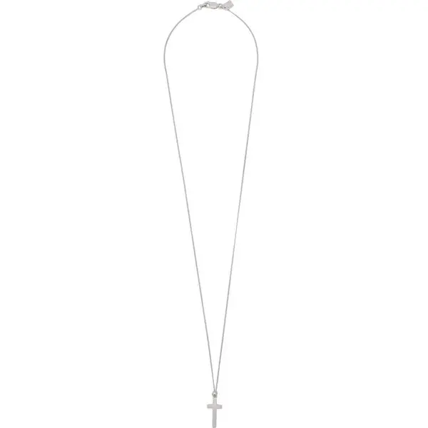 ALLSAINTS Gabe Cross Pendant Necklace - Warm Silver