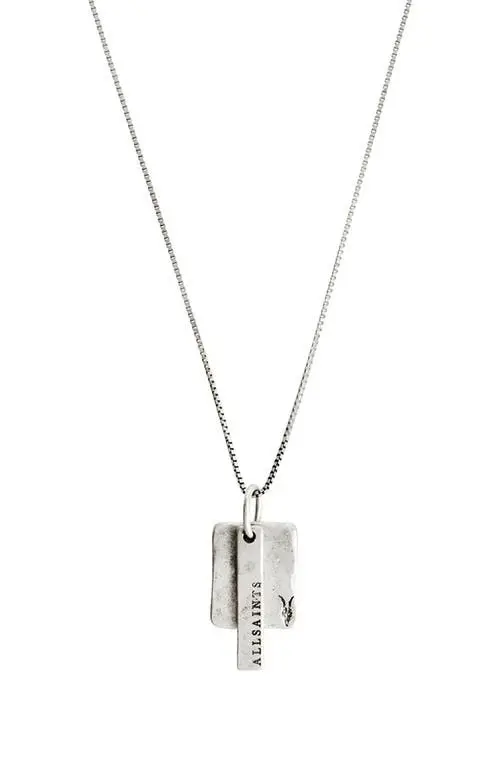 ALLSAINTS Leor Dog Tag Pendant Necklace