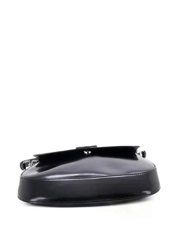 Prada Cleo Flap Shoulder Bag Spazzolato Leather - Black