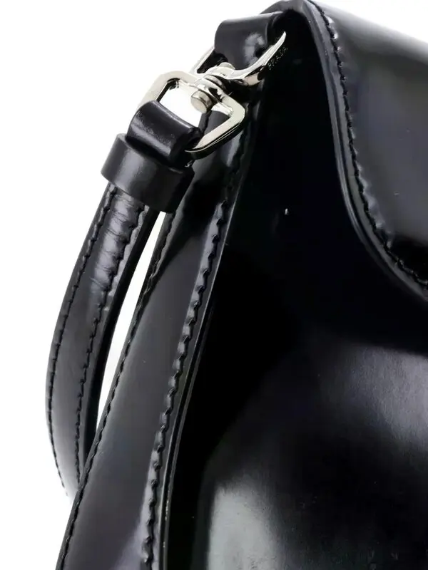 Prada Cleo Flap Shoulder Bag Spazzolato Leather - Black