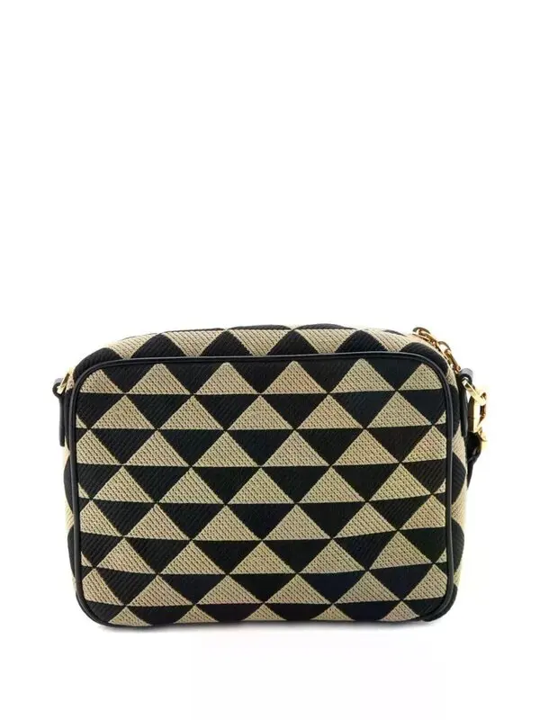Prada Symbole Zip Around Shoulder Bag Jacquard Crossbody Bag - Multicolour