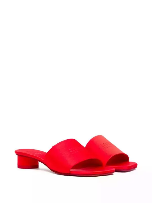 MAISON MARGIELA Embossed Block-heel Sandals - Red