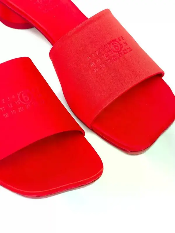 MAISON MARGIELA Embossed Block-heel Sandals - Red