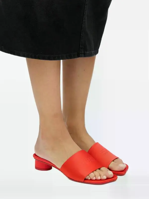 MAISON MARGIELA Embossed Block-heel Sandals - Red
