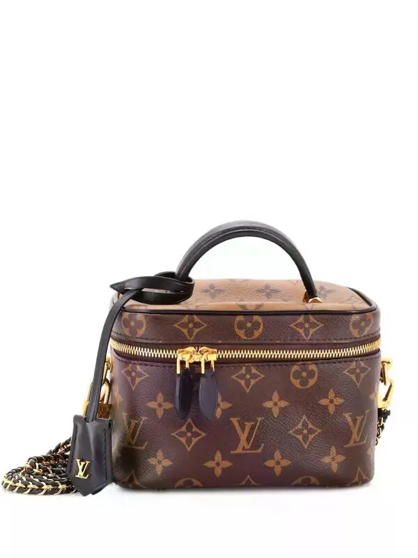 LOUIS VUITTON Vanity Handbag Reverse Monogram Canvas Pm Satchel