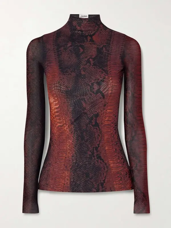 JEAN PAUL GAULTIER Snake- Mesh Top - Print