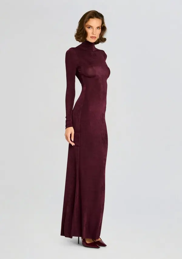 SEROYA Kim Maxi Dress - Merlot